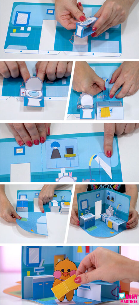 Casa de Papel do Paper Duck - Banheiro - Dany Martines